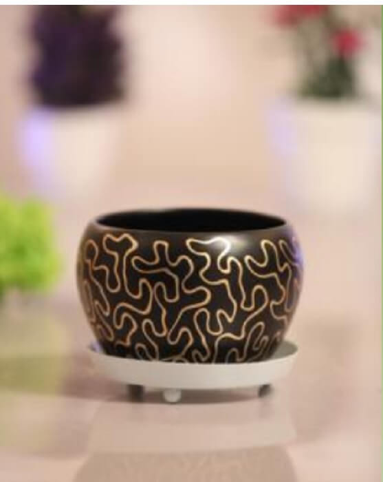 Designer Pot with Tray (HSN Code 7323) - VandituHub