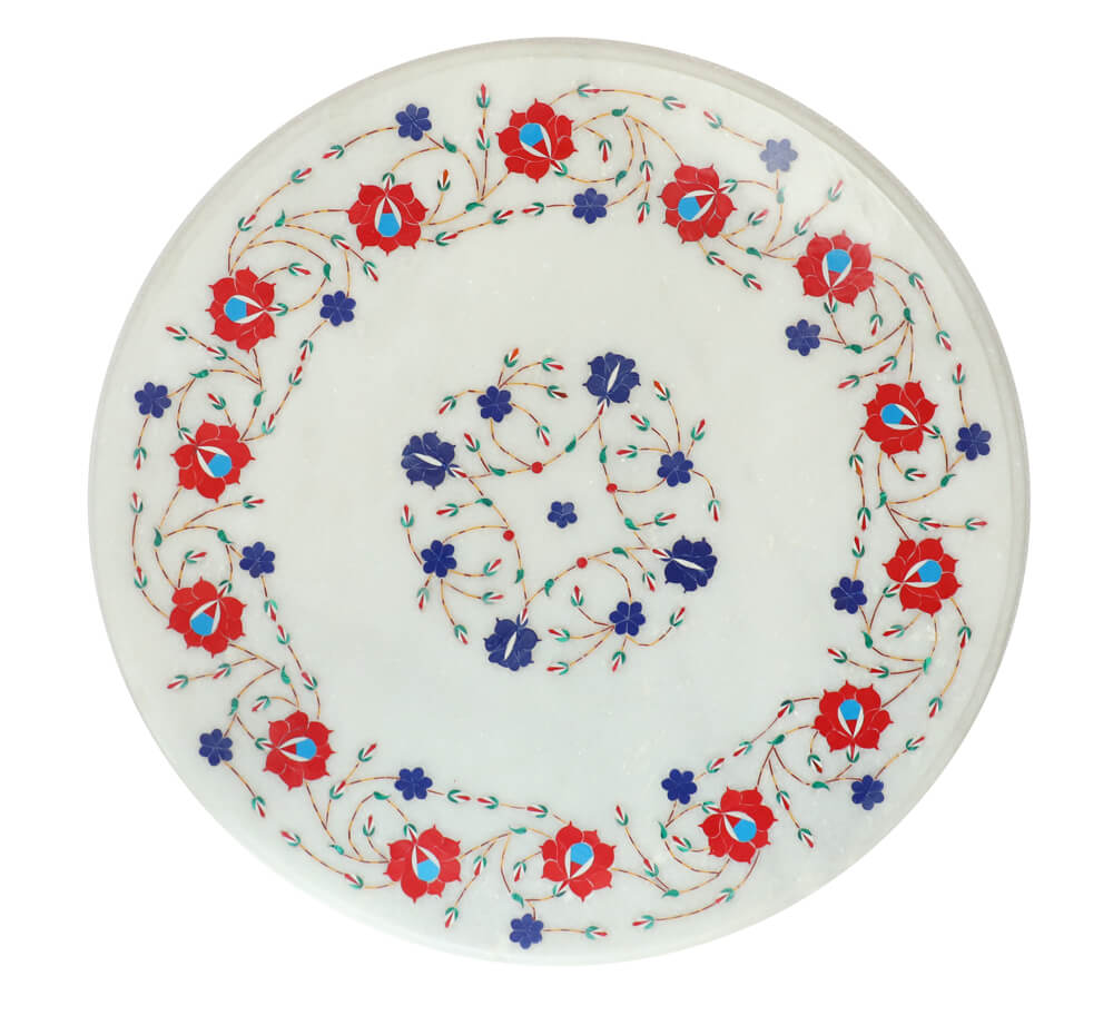 Buy Marble inlay table top 24 inch | Corporate & Home decoration