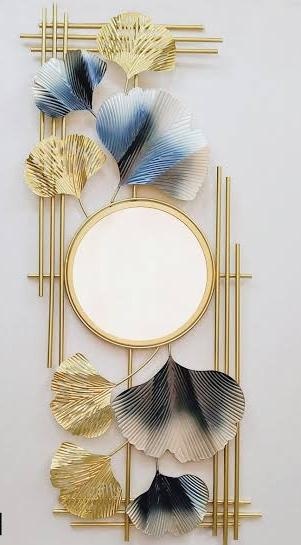 Multicolor leaves vertical Design Metal Wall Mirror (HSN Code 7326 ...
