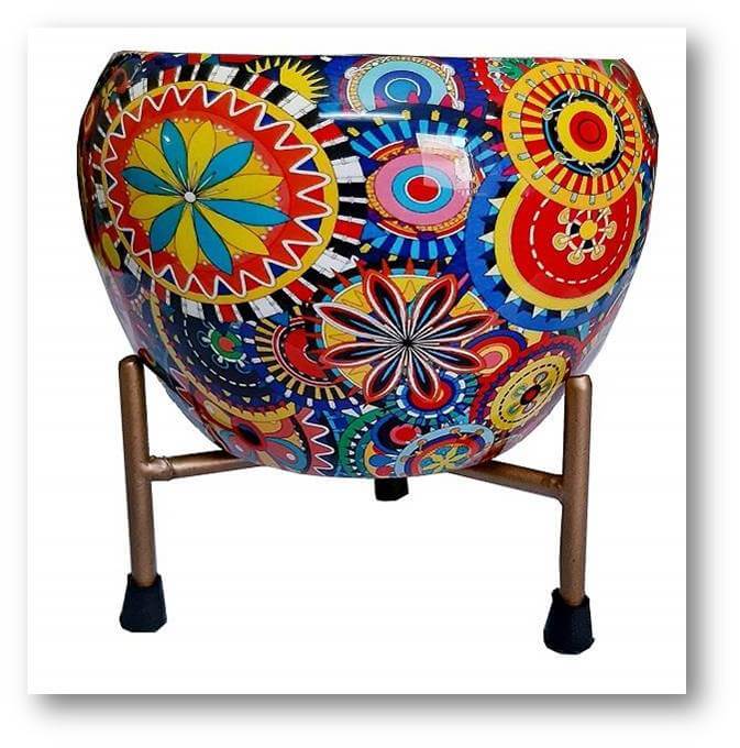 buy metal multicolor planter for your patio, garden, home decor