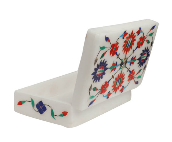 Marble Inlay work Ractanguler Jewellary Box (HSN Code 6802) - VandituHub